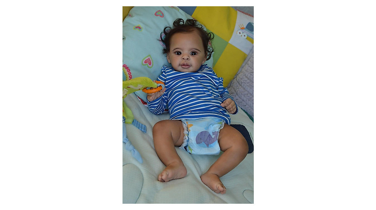 Realistic African American Reborn Boy Doll - 21 Inch Baby Doll