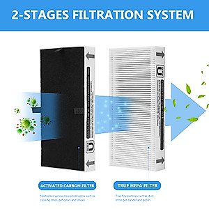 GoKBNY 4-Pack FRF102B True HEPA Replacement Filter Compatible with Febreze FRF102B/FHT170/FHT180/FHT190 Purifiers and Honey-Well HEPAClean U Filter HRF201B/HHT270/HHT290 Purifiers