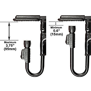 guzzie+Guss Perch Clip On Table Chair – Easy and Secure Setup for Travel (Including Restaurants, Picnics), at Home (Kitchen Islands, Dining Tables) with Machine Washable Fabric, Black