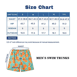 CASELAND Mens Swim Trunks Quick Dry Swim Shorts with Mesh Lining Beach Shorts with Pockets Funny Swimwear Bathing Suits