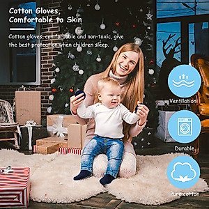 SATINIOR 12 Pairs Newborn Baby Mittens and Socks Set Baby Mittens No Scratch Cotton Gloves Non Slip Ankle Socks 0-6 Months(Multiple Colors)