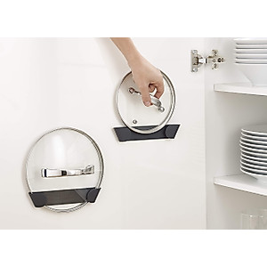 Joseph Joseph - 85149 Joseph Joseph CupboardStore Cabinet Door Pan Lid Organizer, Gray, 4 count (pack of 1)