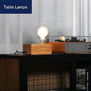 FLSNT G125 Decorative Dimmable Globe LED Edison Bulbs, 2700K Soft White, 7W(40W Equivalent), 400LM, E26 Medium Base, CRI90, Frosted Glass Finishing