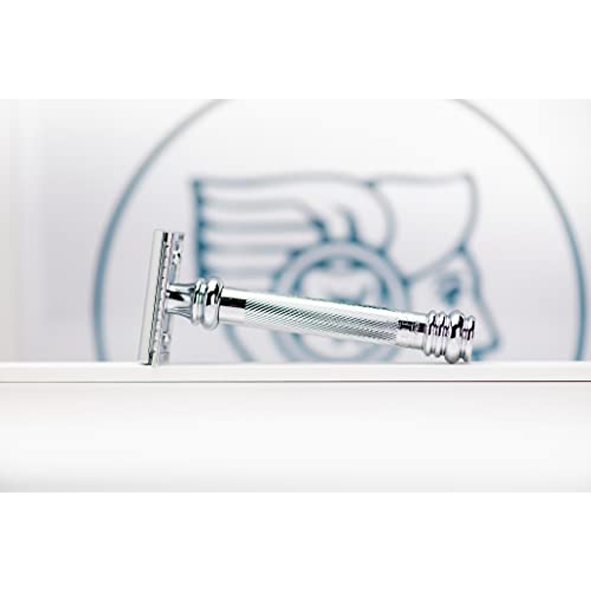 Merkur Heavy Duty Long Barber Pole Safety Razor, Chrome