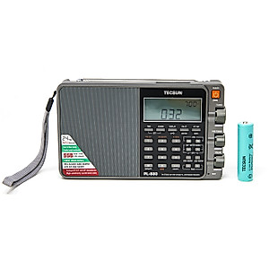 Tecsun PL880 Portable Digital PLL Dual Conversion AM/FM, Longwave & Shortwave Radio with SSB (Single Side Band) Reception, Color Silver