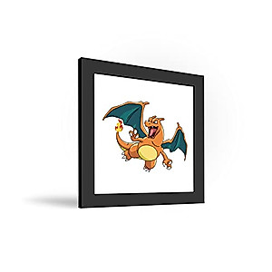 Trends International Gallery Pops Pokemon - Charizard Wall Art, Black Framed Version, 12'' x 12''