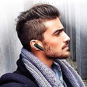 Wireless Bluetooth 5.0 Headphones,Single in-Ear Business Stereo Earphone with Microphone Noise Reduction Premium Sound with Deep Bass Earbuds Green One Size