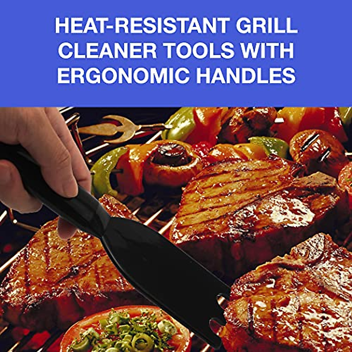 Grill Scraper for George Foreman Indoor Grills & Most Other Indoor Grills with Grooves, Heat-Resistant Grill Spatula