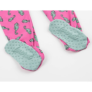 Leveret Kids Pajamas Baby Boys Girls Footed Pajamas Sleeper 100% Cotton (Sea Horse, Size 3 Toddler)