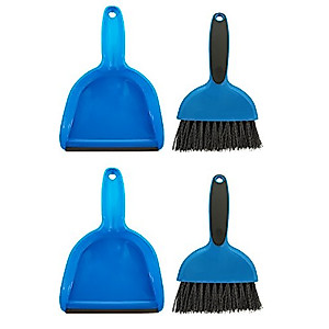 Cage Cleaner - Pack of 2 Sets for Guinea Pigs, Cats, Hedgehogs, Hamsters, Chinchillas, Rabbits, Reptiles, and Other Small Animals - Cleaning Tool Set for Animal Waste - Mini Dustpan and Brush Set