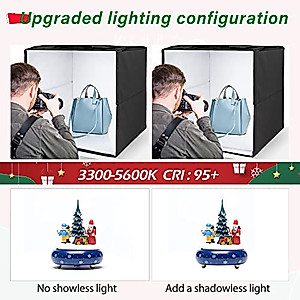 Portable Photo Studio Light Box, 12” × 12” Mini Photo Lightbox & Small Tripod Kit for Product Photography with 96 LED Lights and 6 Colored Backdrops