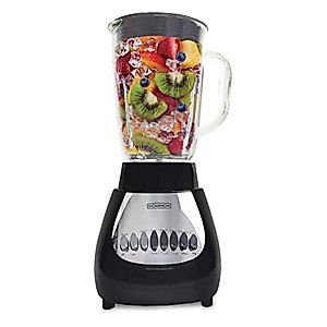Dominion D4002BG Countertop Blender with 5-Cup Glass Jar (42oz), 10-Speed Settings with Pulse Function, Sharp Stainless Steel Blade, Black