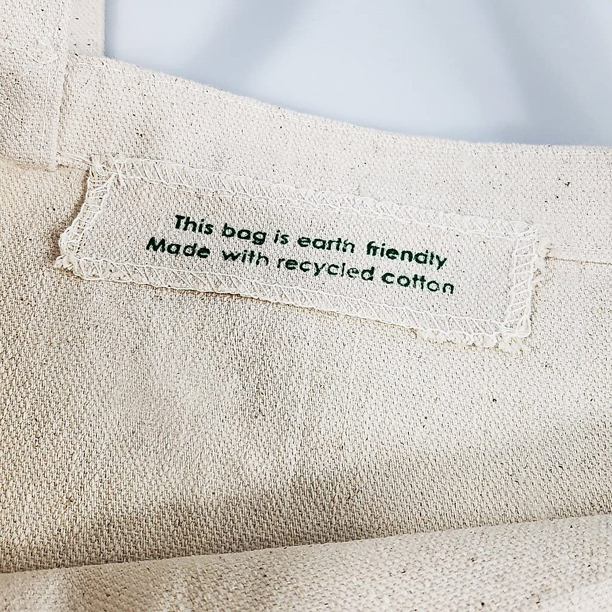 12 Pack Wholesale Recycled Canvas Tote Bags in Bulk 15x16 Heavy Duty Reusable Cotton Cloth Plain Blank Bags