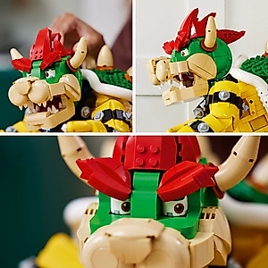 LEGO Super Mario The Mighty Bowser, 3D Build and Display Kit, Collectible Posable Character Figure with Battle Platform, Video Game Toy Idea for Fans of Super Mario Bros, 71411