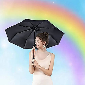 NOOFORMER Compact Travel sun&rain Umbrella - Lightweight Small Windproof Waterproof Folding Parasol Umbrellas with 95% UV Protection for Men Women Kids Multiple Colors