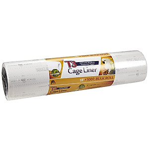 Prevue Hendryx Pet Products T3 Cage Liner, 18-Inch by 100-Feet White