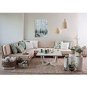 YHSKY ARTS Birch Tree Canvas Wall Art - Abstract Forest Paintings with Textured - 2 Pieces Nature Pictures for Living Room Bedroom Bathroom Decor