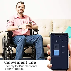 Smart Plugs That Work with Alexa Google Home Siri, Wireless 2.4G WiFi Outlet Controlled by Smart Life Tuya Avatar Controls APP, 10A Mini Socket Enchufe Inteligente with Timer, Dimmer, 1 Pack