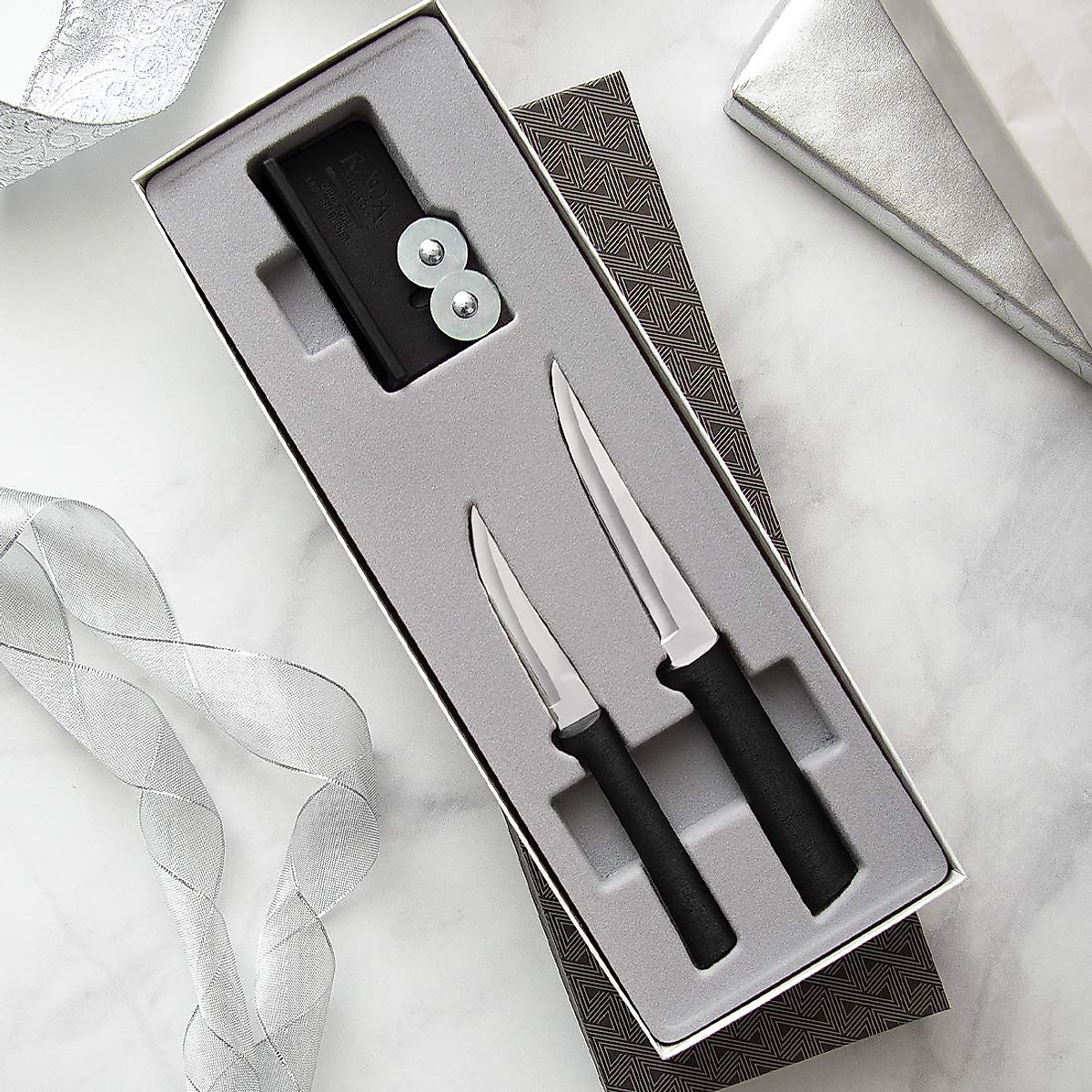 Rada Cutlery FBA_G236 Blades Stainless Steel Resin, 2-Piece, Black Handles