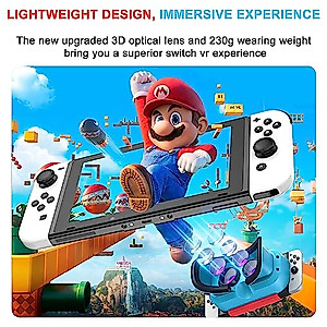 WinDrogon VR Headset, Designed for Nintendo Switch & Switch OLED Accessories for Switch VR Games, Labo VR and YouTube VR, VR Glasses with Adjustable Pupil Distance and Adjustable Switch Goggles Strap…