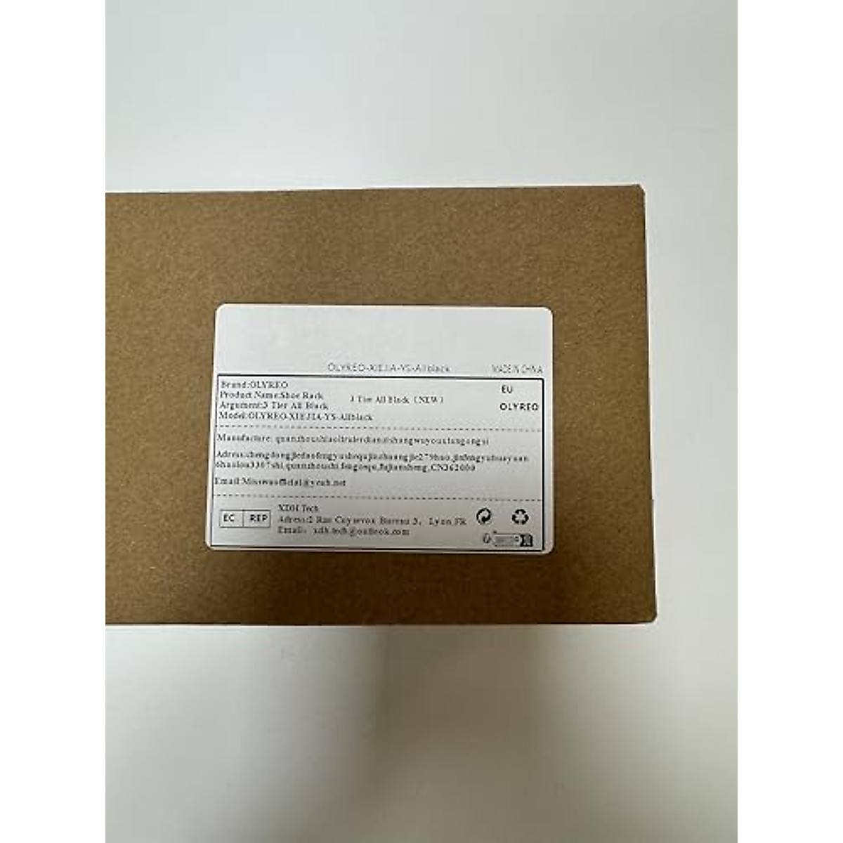 OLYREO Stackable Small Shoe Rack for Closet 3 Tier, Sturdy Shoe Rack Organizer for Front Door Entrance and Entryway, Free Standing Metal Shoe Shelf Storage for Closet Bedroom Garage Black