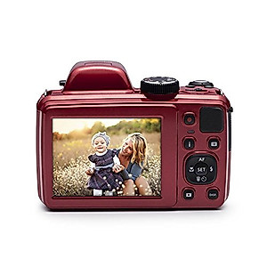 Kodak PIXPRO Astro Zoom AZ421-RD 16MP Digital Camera with 42X Optical Zoom and 3" LCD Screen (Red) (Renewed)