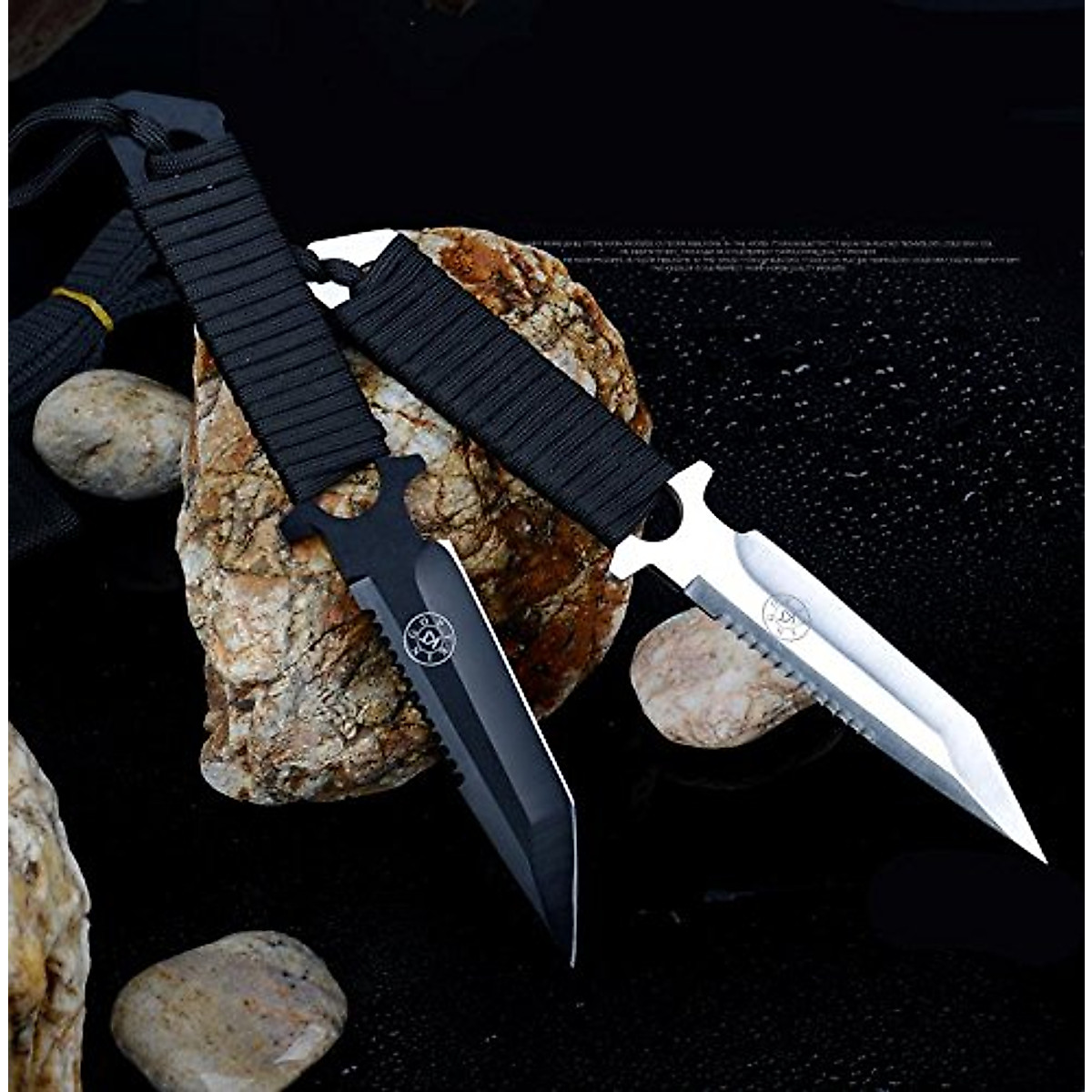 Fixed Blade Hunting Knife, Straight Blade, Nylon Handle Cover