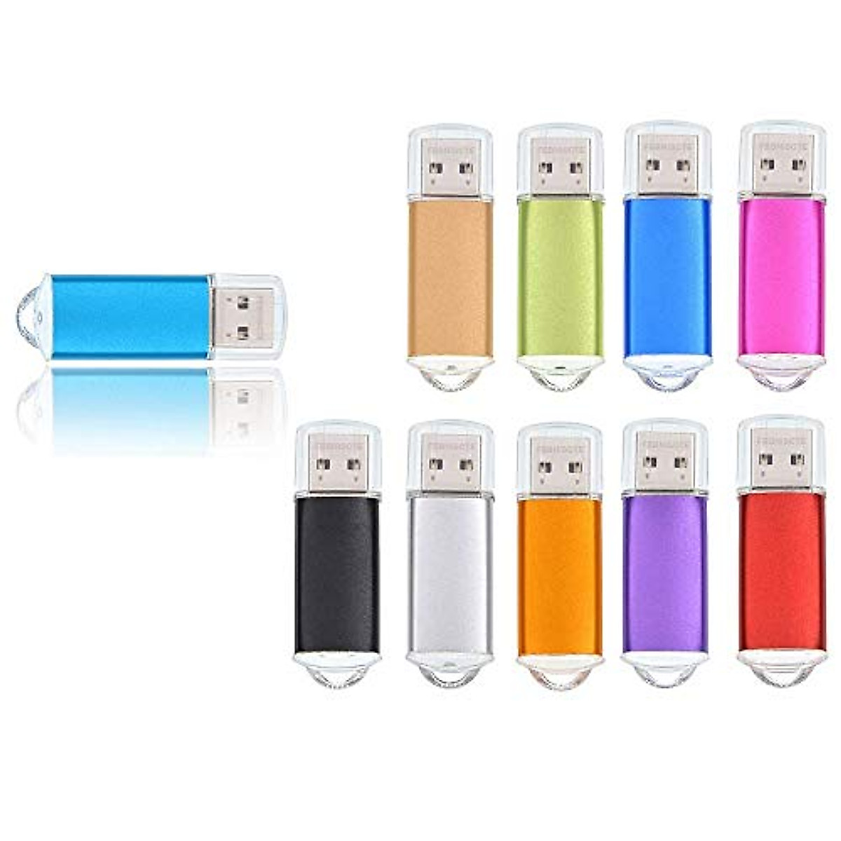 FEBNISCTE Bulk 10 Pack 8GB USB 3.0 Flash Drives Blank USB Flash Drives Portable USB Drives
