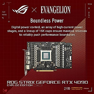 ASUS ROG Strix NVIDIA GeForce RTX 4090 OC EVA-02 Edition Gaming Graphics Card (PCIe 4.0, 24GB GDDR6X, HDMI 2.1a, DisplayPort 1.4a, 3.5-Slot Design)
