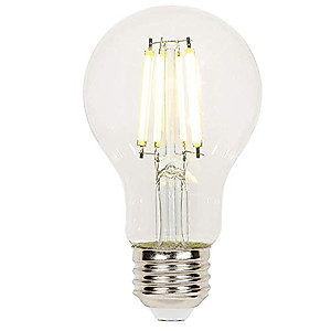 Westinghouse 5316500 6.5 Watt (60 Watt Equivalent) A19 Dimmable Clear Filament LED Light Bulb, Medium Base, Single