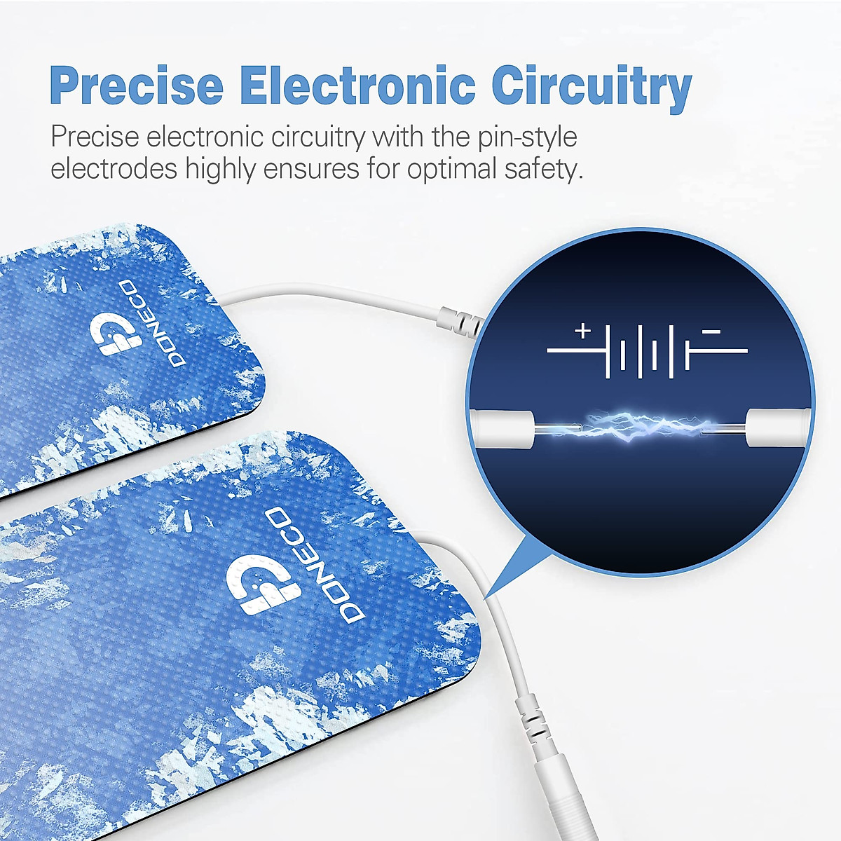 [Cold Pain Therapy] DONECO TENS Unit Pads 2X4 10 Pcs Replacement Pads Cooling Electrode Patches for Cold Physiotherapy and The Treatment of Chronic Local Pain