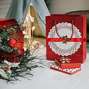 The Baker Celebrations White Round paper Lace Table Doilies 4 5 6 8 10 and 12 inches Assorted Sizes (Variety pack of 120-20 of each)