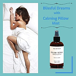 Muse Bath Apothecary Pillow Ritual - Aromatic, Calming and Relaxing Pillow Mist, Linen and Fabric Spray - Infused with Natural Aromatherapy Essential Oils - 8 oz, Fleur du Lavender