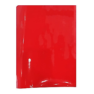 Glossy Mirrored Faux Leather Roll 11.8"x53"(30xmx135cm) Solid Color Shiny Vinyl for DIY Bows Earrings Crafts (Red)