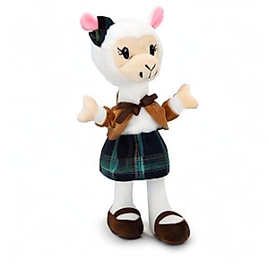 Playtime by Eimmie Plushible Rag Doll Alpaca - Soft Dolls for Baby, Girls, Boy, Toddler, & Infants - Stuffed Animal - Washable Fabric - Sensory Toys - 14 Inch Stuffed Rag Doll Alpaca Puppet