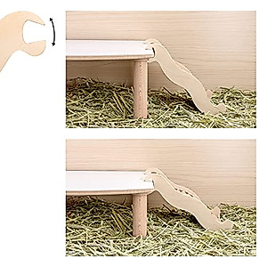 Niteangel Hamster Climbing Toy Wooden Ladder Bridge for Hamsters Gerbils Mice and Small Animals (Small - 6.3'' L)
