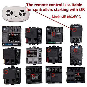 2.4G Bluetooth Remote Control Transmitter Children's Electric Riding Toy Car Replacement Parts White Remote Control,Model JR1602