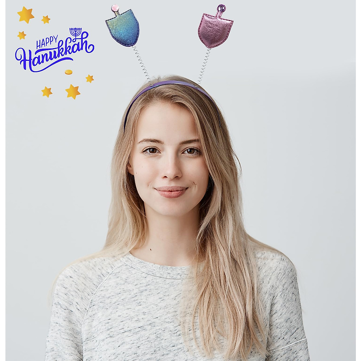 The Dreidel Company Hanukkah Dreidel Shaped Glasses, Costume Dress-Up Pretend Play (3-Pack)