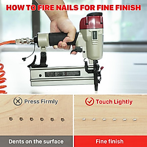 KEENTECH Pneumatic Brad Nailer 18 Gauge with Nails, 5/8" to 2", 3000pcs, Industrial Air Brad Nailer for Long Duration Wood Project, Tool-Free Jamming Release, Ready-to-use Nail Gun, No Air Compressor