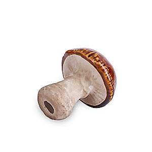 FICITI Ceramic Mushrooms Figurine Garden Decor, Lawn Mushrooms Decor, Garden Pots Decoration, Set of 4, 3 Inches High