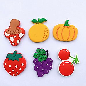 VLOOK Fridge Magnets for Toddlers Soft Rubber Safety Magnets for Kids Children Magnets Baby Magnetic Toys Educational Gift (Fruit)