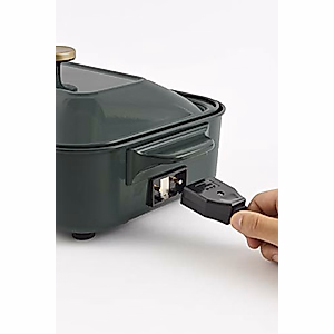 Bruno Compact Hot Plate Electric Griddle Multifunctional Electric Skillet 120V Bruno Indoor Grill Bruno Takoyaki Hotpot and Steamer Multi-color North American Authorization Dealership (cactus green)