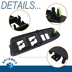 APPERFiT Window Switch Bezel Cover Trim Front Door Left Driver Side Compatible with 2012-2015 Toyota Tacoma Replaces 74202-04040