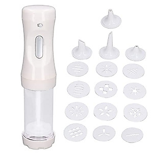 Cookie Press Maker Machine Electric Cookies Press Cake cookie design Cookies Maker Kit with 9 Discs and 1 Icing Tip for DIY Cookies Decoratin cookie press discs for