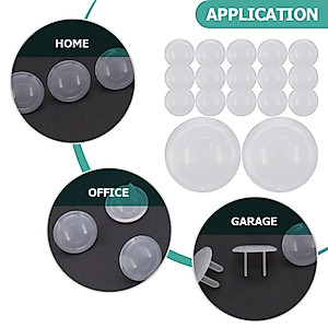 Happyyami 30pcs Safety Outlet Covers Proof Outlet Cap Plastic Plug Covers Outlet Plug Safety Caps Electrical Protector for Home Bedroom Nursery Room Room