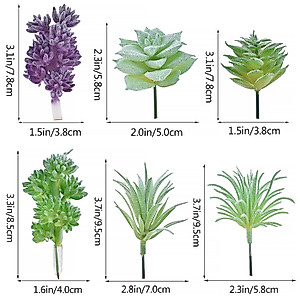 EaSinESS 11 Pcs Artificial Succulent Plants Unpotted Assorted Faux Succulent Fake Succulent Picks for Floral Arrangement Home Decoration