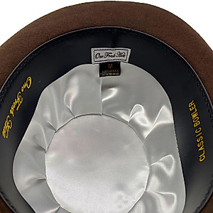 Bellmora Bowler Hat Wool-One Fresh Hat (Brown, X-Large)