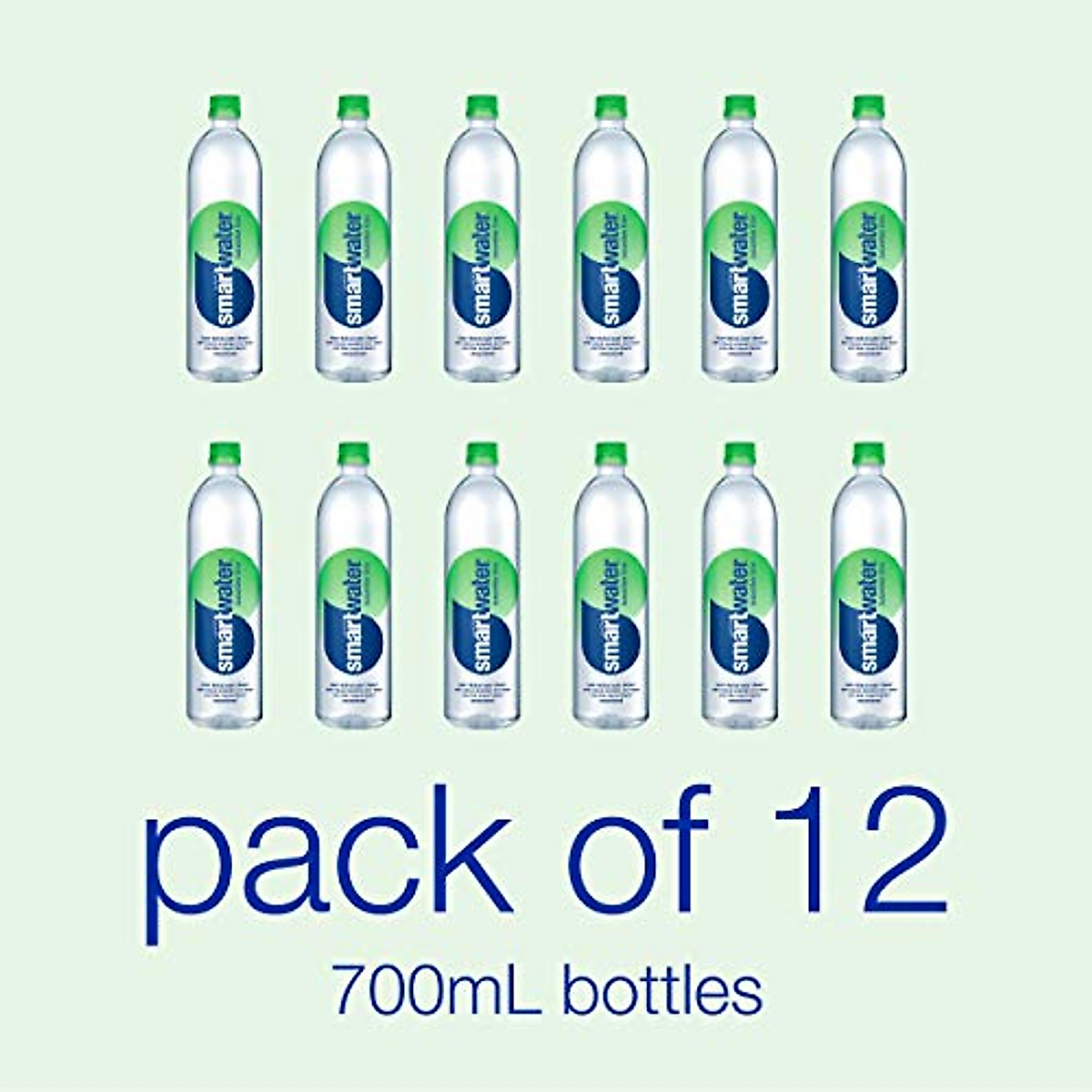 smartwater Cucumber Lime, Vapor Distilled Premium Bottled Water, Cucumber Lime, 23.7 Fl Oz (Pack of 12)