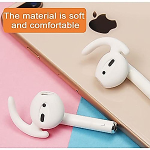 Ear Hooks Ear Cover Designed for Apple AirPods 1 and 2,Accessories for Running, Jogging, Cycling, Gym (3 White + 1 Black)