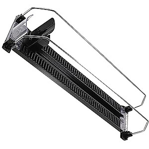 NOLITOY Freezer Organizer Plastic Pusher Tray Rack Automatic Vending Machine Sliding Organizer Fast Pusher Glide Pull Out Cabinet Shelf Drink Holder Plastic Organizer